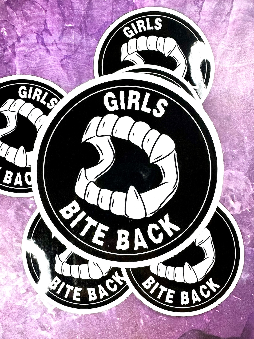 Girls Bite Back Sticker | Vampire Teeth Sticker | Fun Stickers | Girls ...