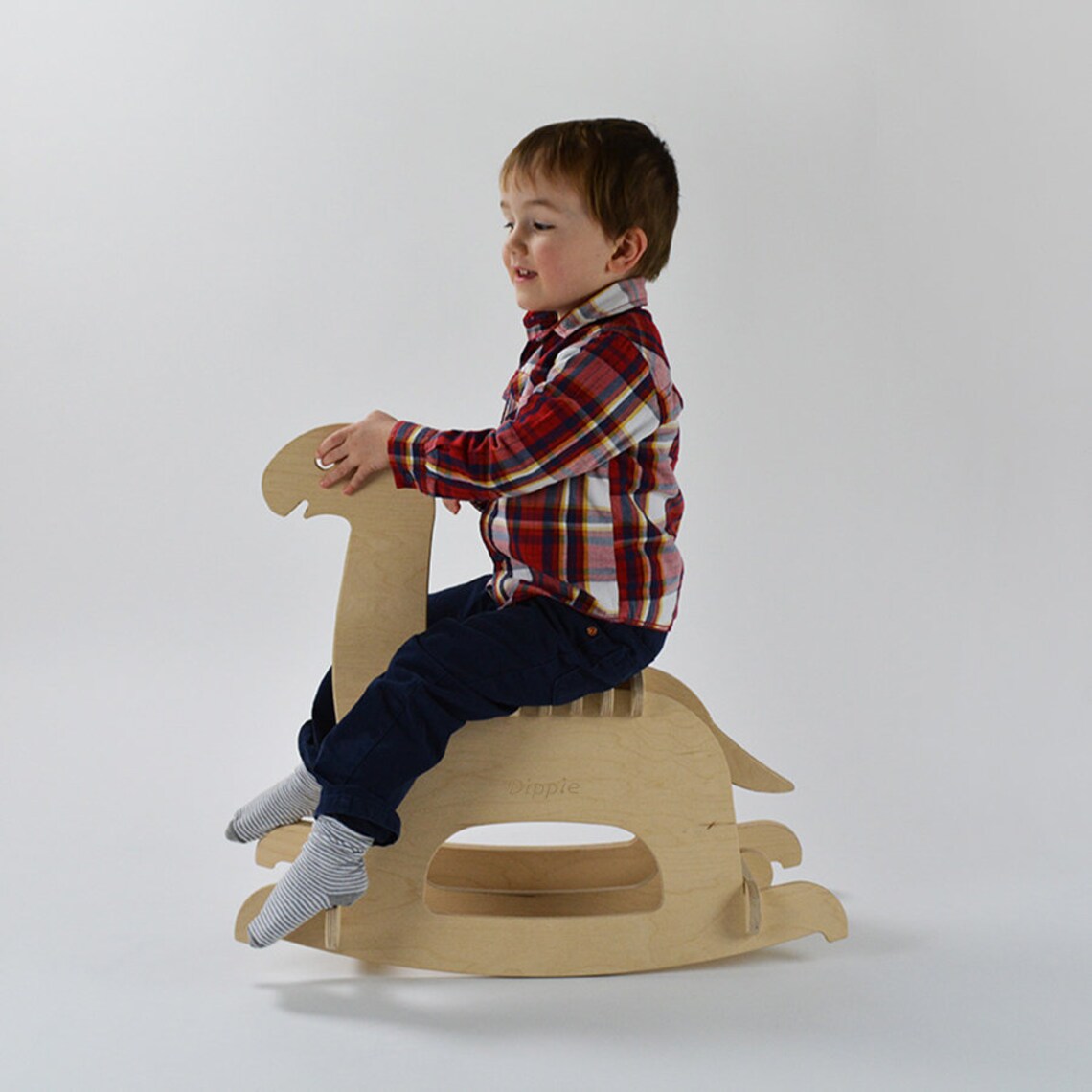 Modern Rocking Dinosaur, Take on Rocking Horse, Wooden Rocker, Ride on ...