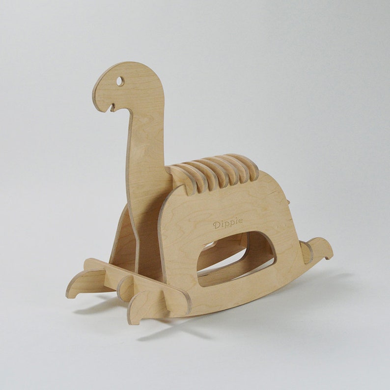 Modern Rocking Dinosaur, Take on Rocking Horse, Wooden Rocker, Ride on ...