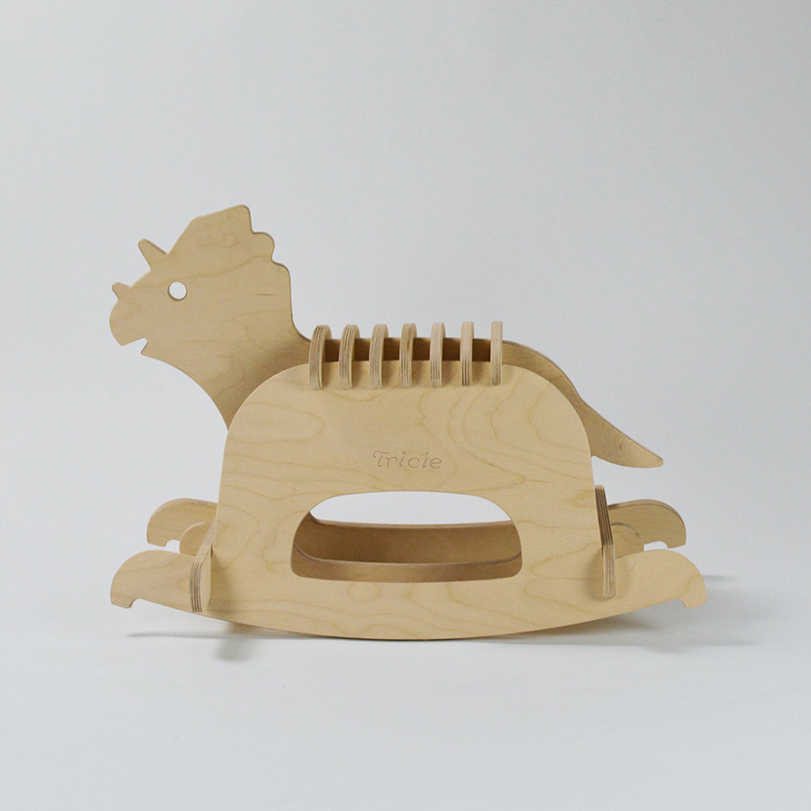Modern Rocking Dinosaur, Take on Rocking Horse, Wooden Rocker, Ride on ...