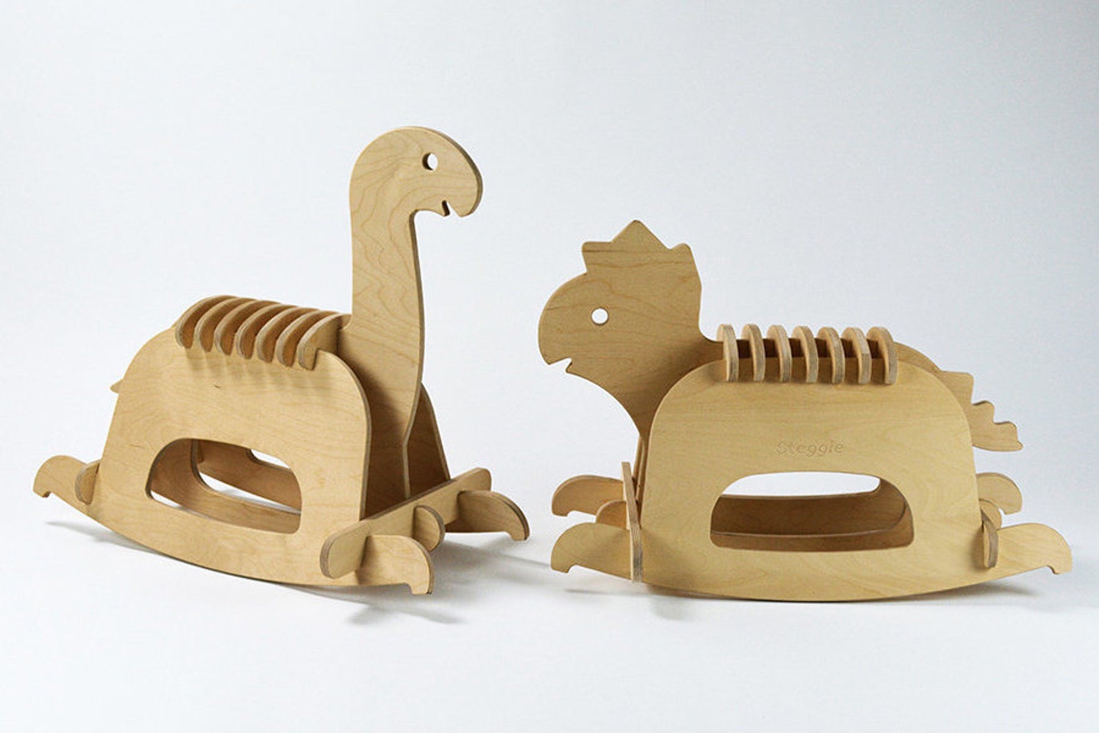 Modern Rocking Dinosaur, Take on Rocking Horse, Wooden Rocker, Ride on ...