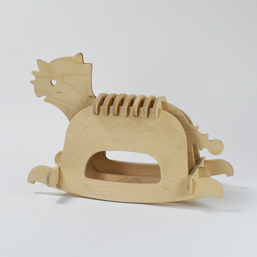 Modern Rocking Dinosaur Take on Rocking Horse Wooden Rocker - Etsy