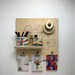Kitchen Office Notice Memo Board Organiser With Shelf, Peg, Clips and ...