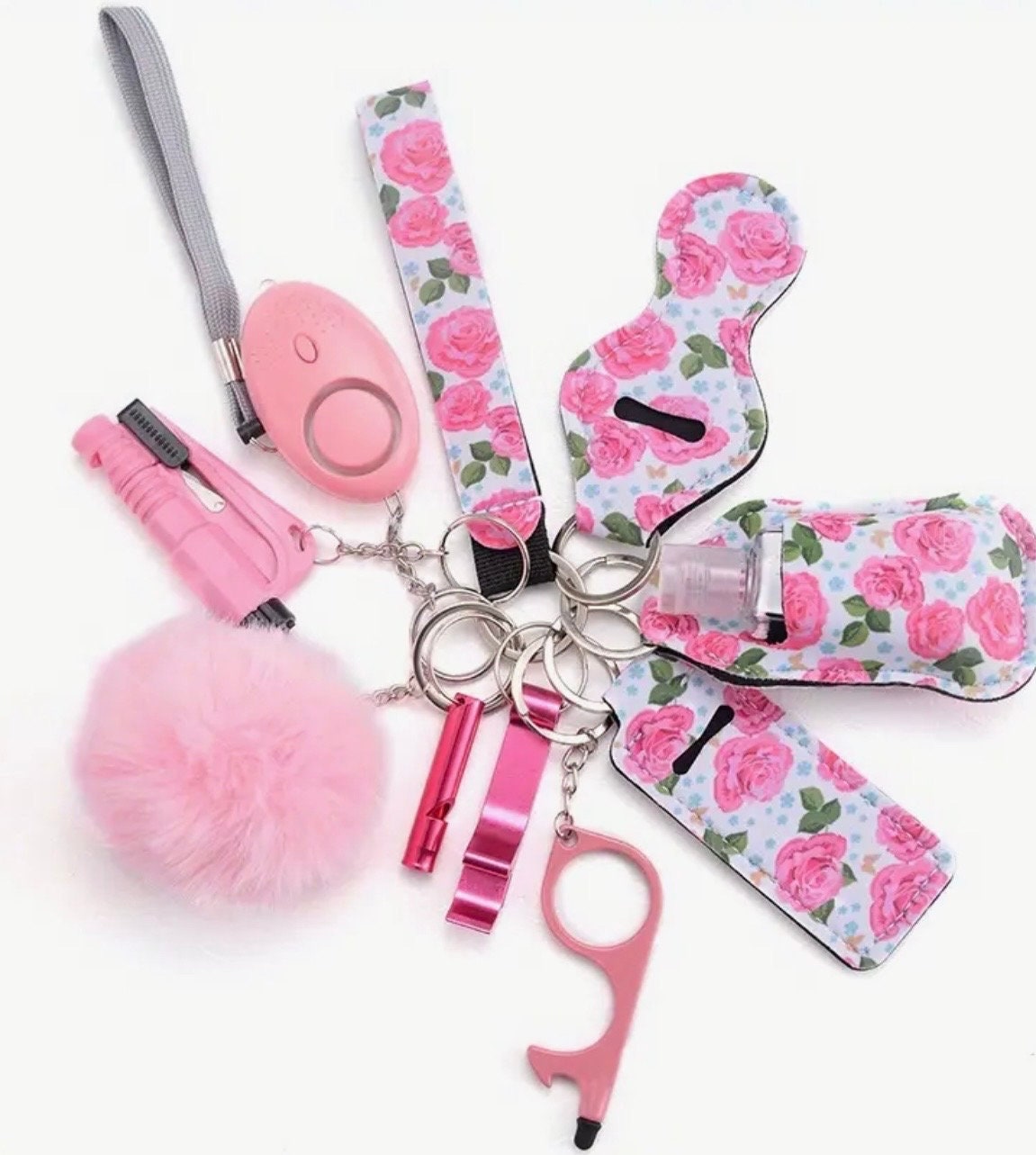 12pc Safety Keychain PINK ROSES NEW - Etsy