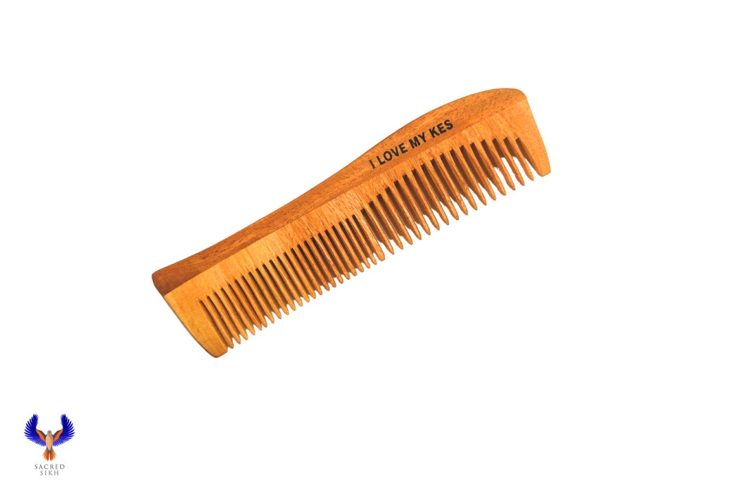 Neem Wood Curved Comb I Love My Kes - Etsy