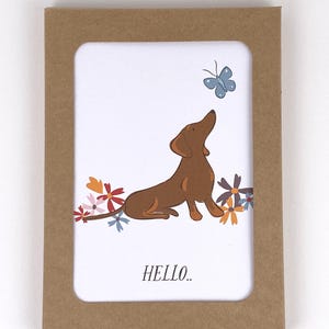 Dachshund Dog Greeting Card Set | 4 X A6 Blank Greeting Cards ...