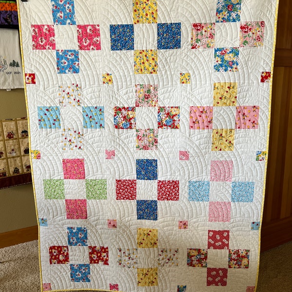 Nine Patch Quilt - Etsy