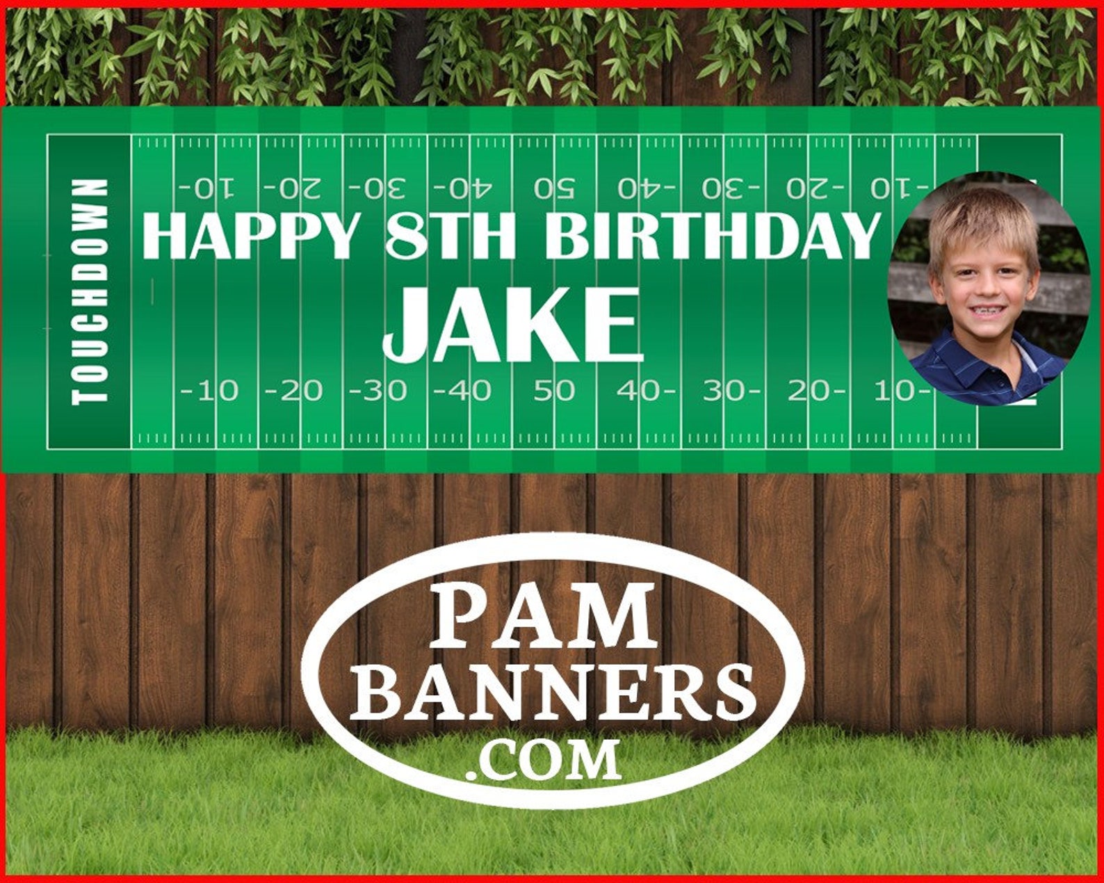 Football Birthday Party Banner and Signs 6x2 With Grommets | Etsy