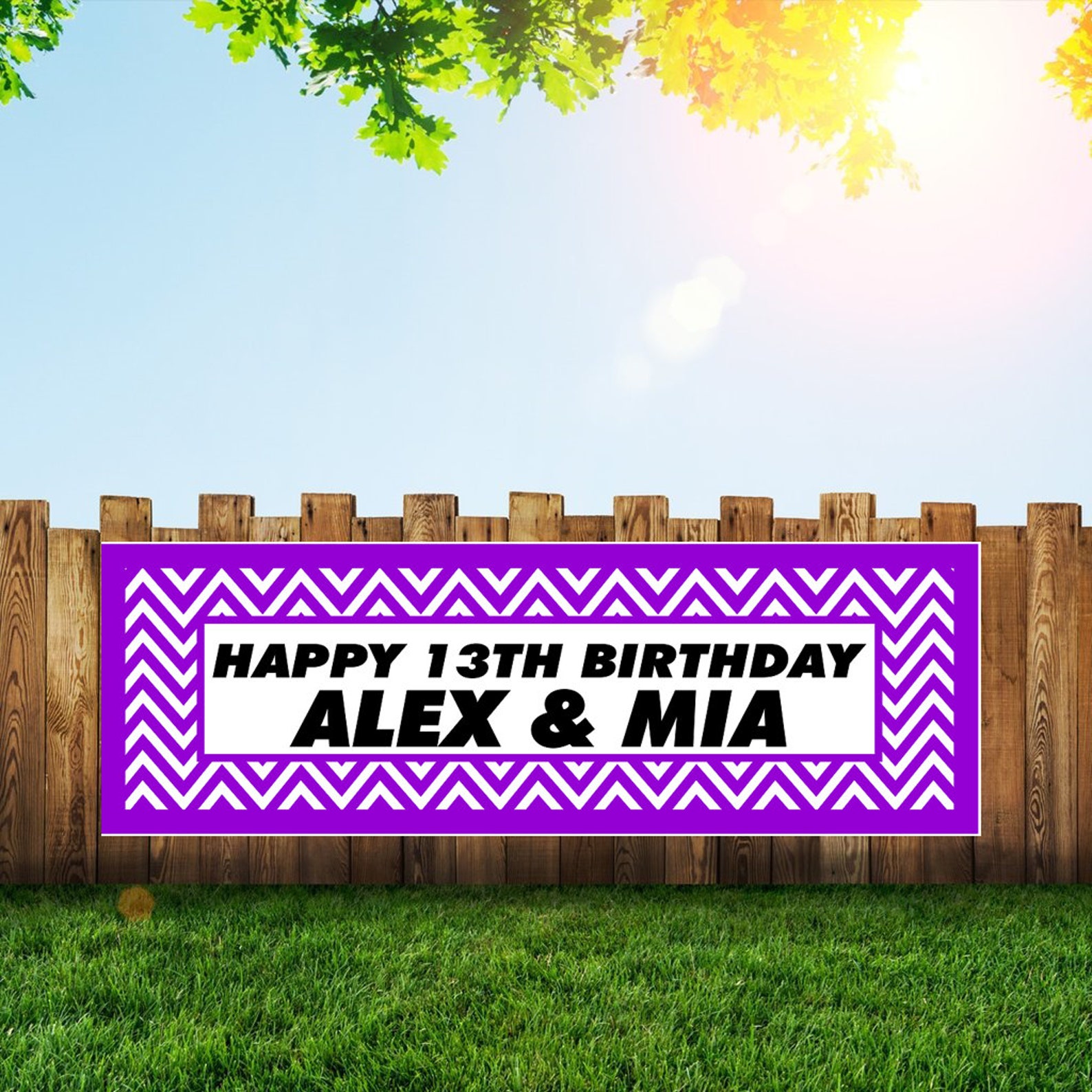 Large 13th Birthday Banner and Signs 6x2 With Grommets - Etsy