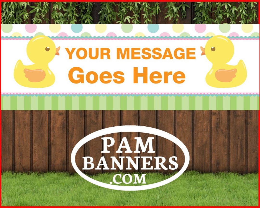 Large Yellow Rubber Ducky Duck Rub Dub Dub Banner and Signs - Etsy
