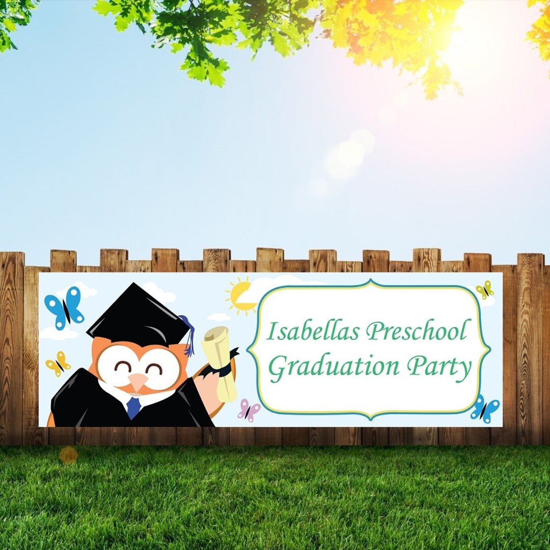 Large Owl Graduation Birthday Banner and Signs 6x2 With Grommets - Etsy