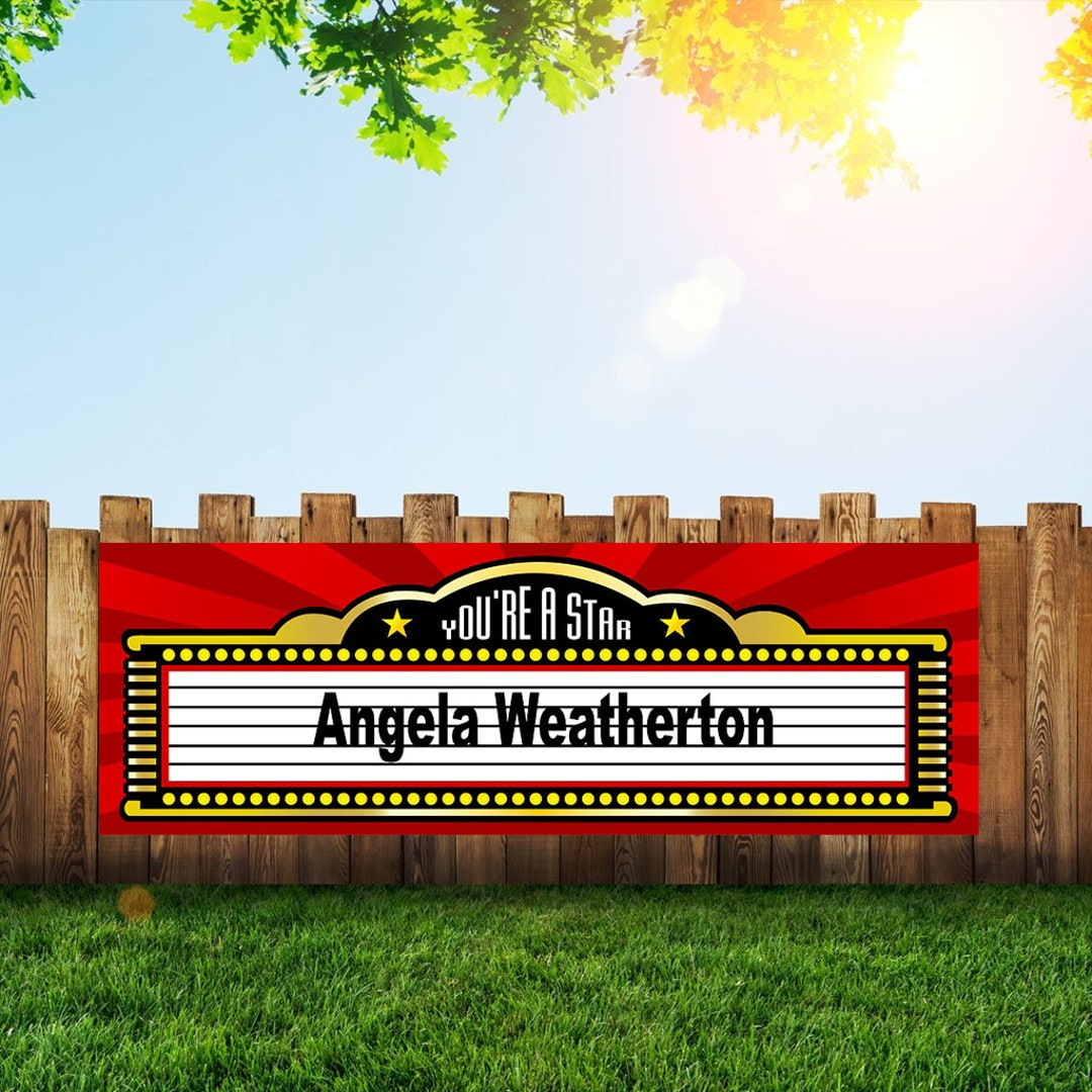 Large Superstar Flare Lines Banner and Signs 6x2 With Grommets - Etsy