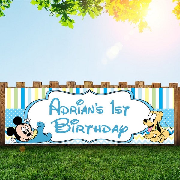 Mickey Mouse Banner - Etsy