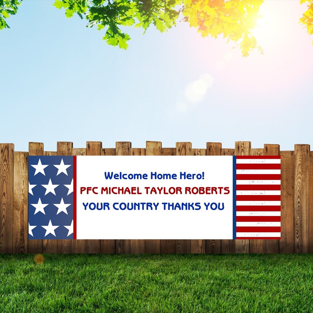 Large Welcome Home My Hero Banner and Signs 6x2 With Grommets - Etsy