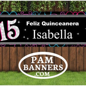 Large Quinceanera 15th Birthday Banner and Signs for Teens 6x2 - Etsy