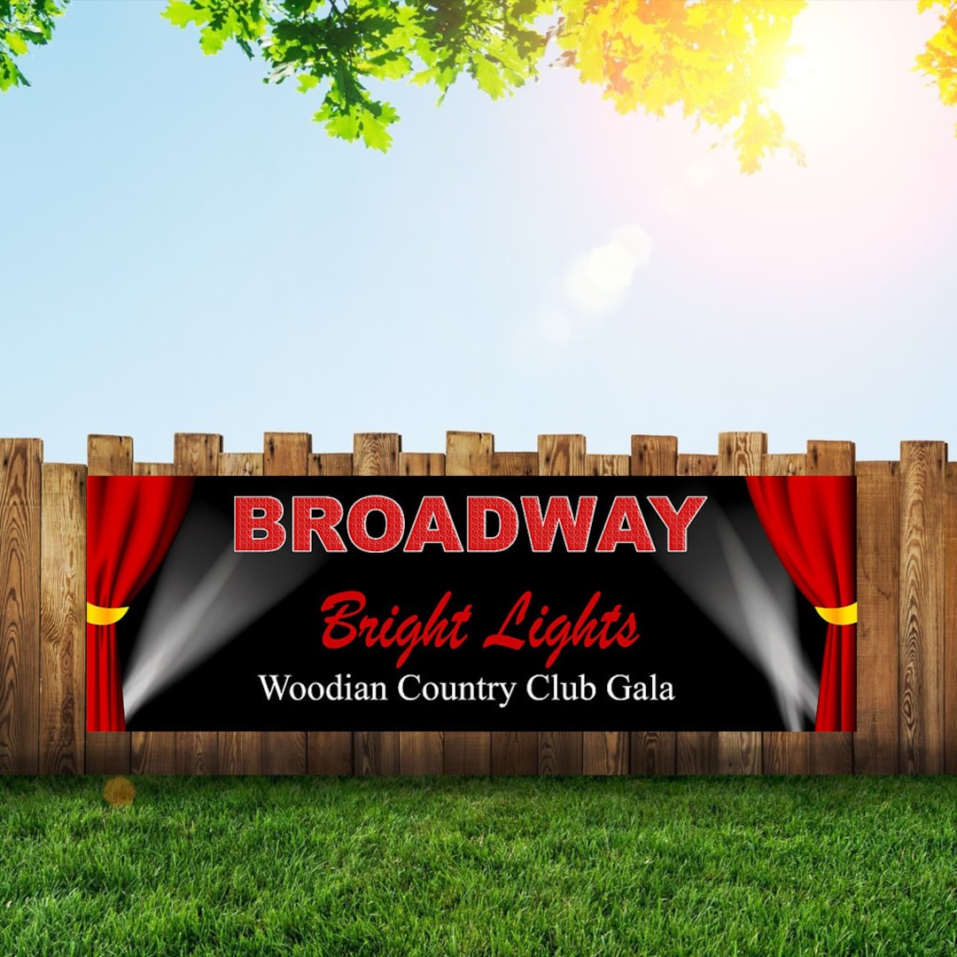 Large Broadway Banner and Signs 6x2 With Grommets - Etsy