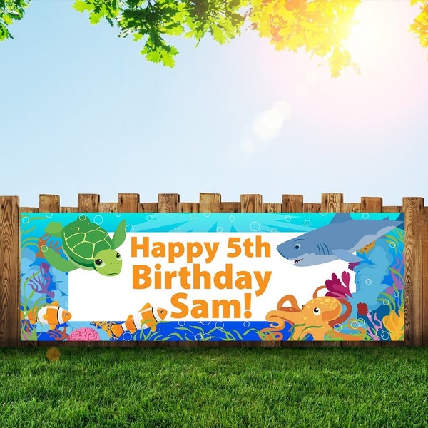 Under the Sea Banner - Etsy