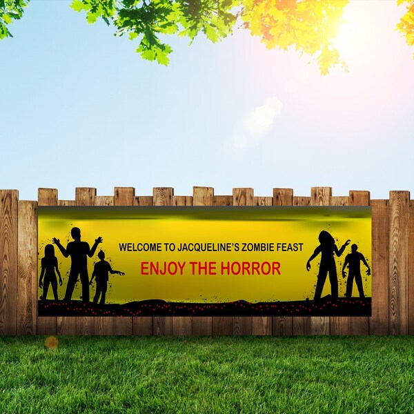 Zombies Banner - Etsy