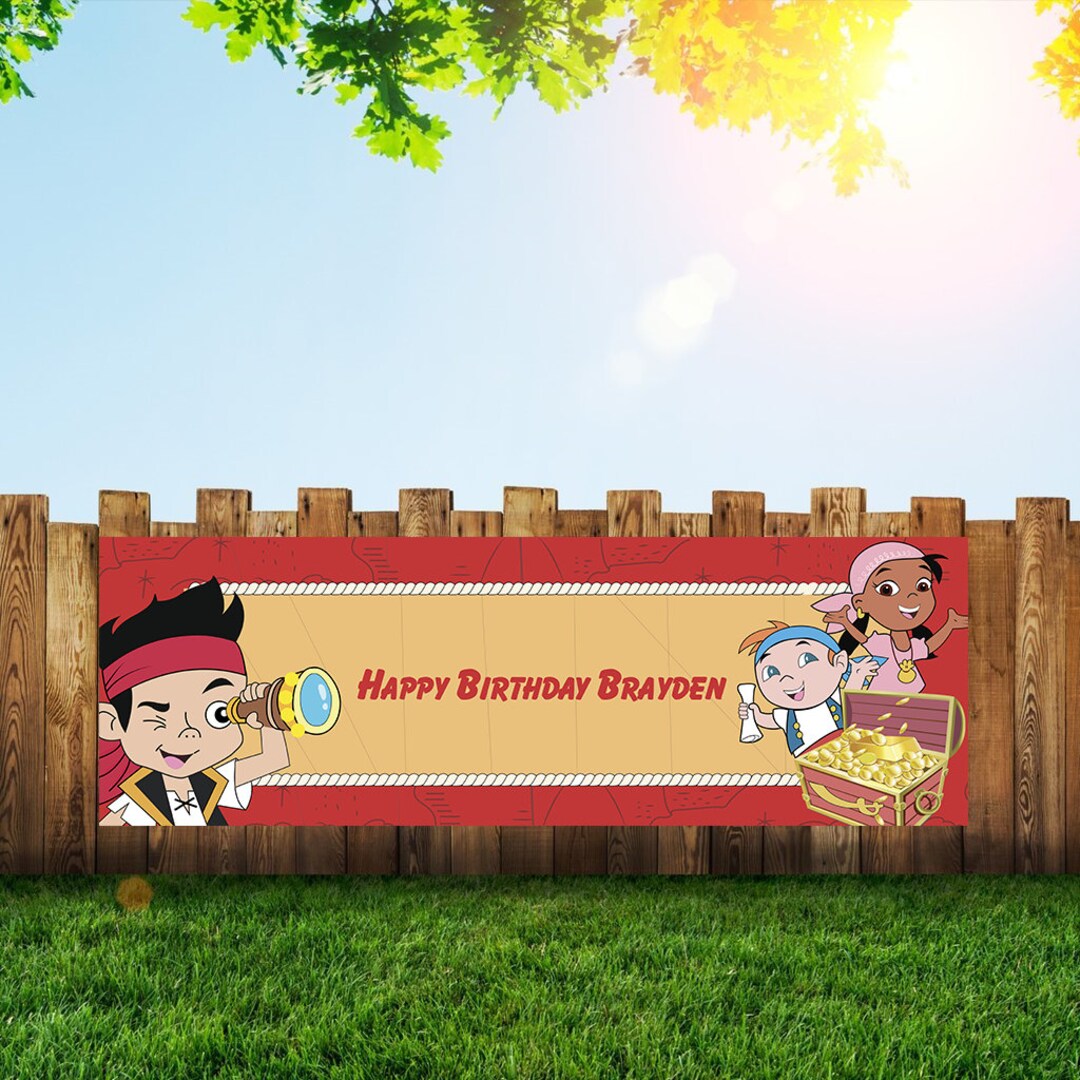 Large Peter Pan Neverland Birthday Party Banner and Signs for - Etsy