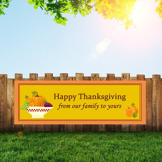 Large Thanksgiving Banner and Signs 6x2 With Grommets | Etsy