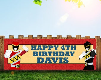 Power rangers banner | Etsy