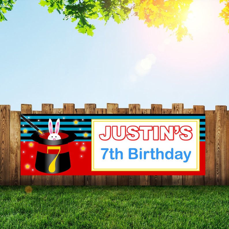 Printable Magic Show Banner Wizard Birthday Party Vinyl - Etsy