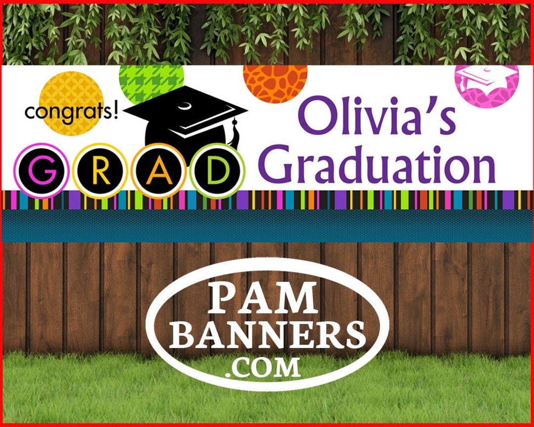 Large Milestone Graduation Banner and Signs 6x2 With Grommets - Etsy