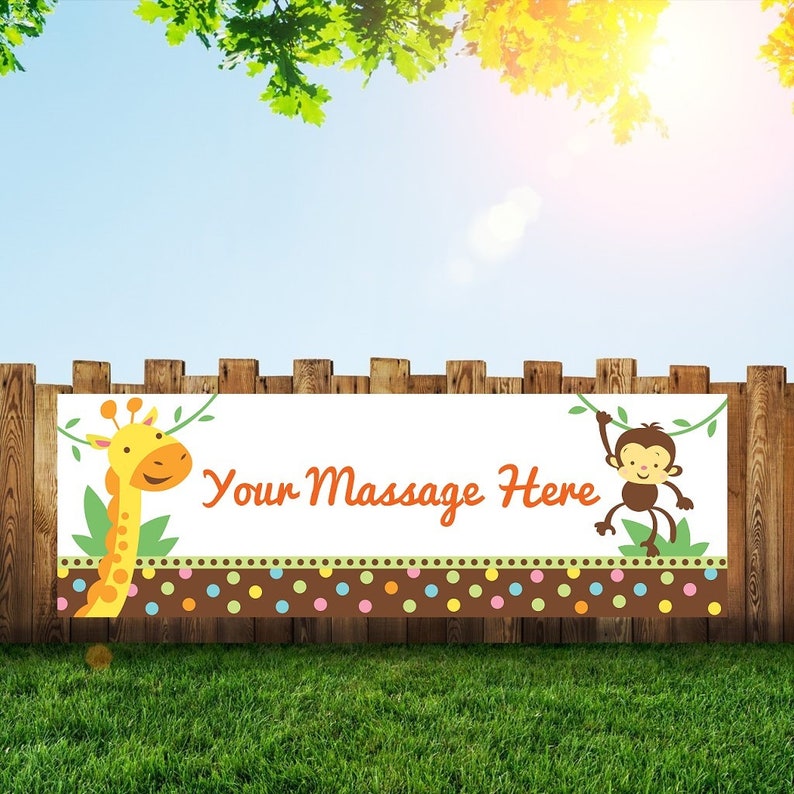 Large Jungle Banner and Sings 6x2 With Grommets - Etsy