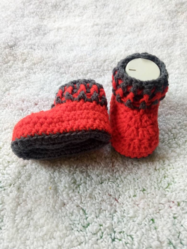 CROCHET PATTERN PDF Crochet Baby Booties Worked Flat - Etsy