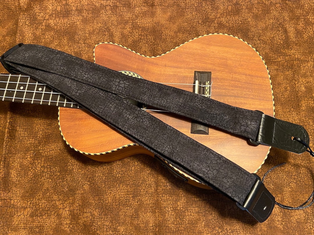 Black Crackle Ukulele Strap Ukulele Ukelele Strap Ukelele Ukulele Case ...