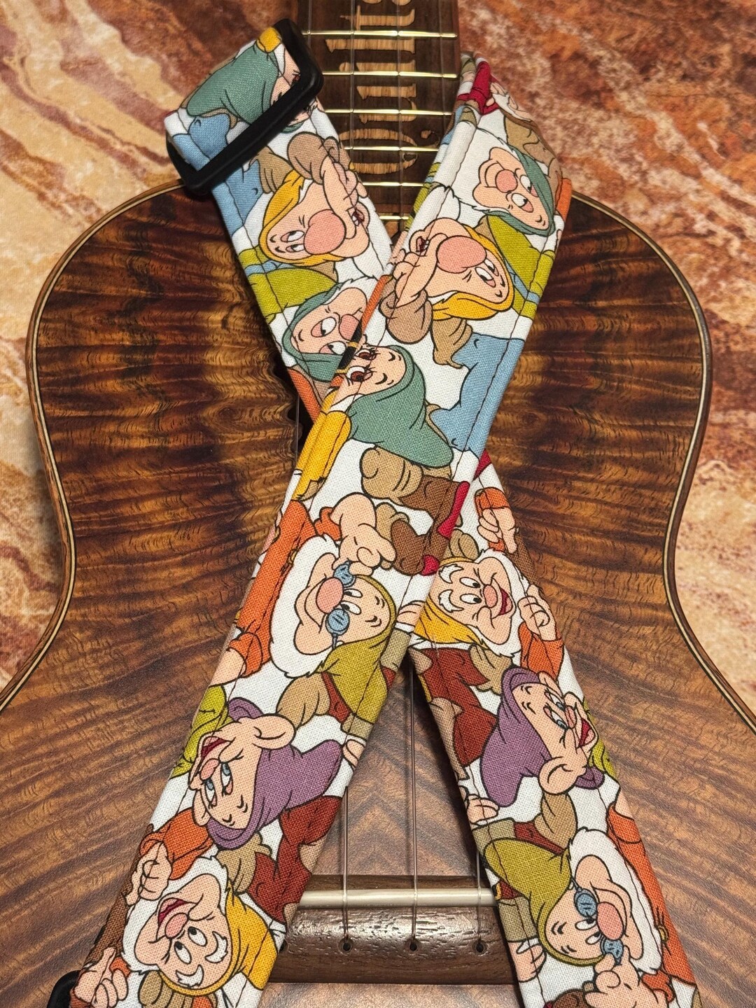 Snow White Ukulele Strap: Handmade Quilted Uke Strap - Etsy