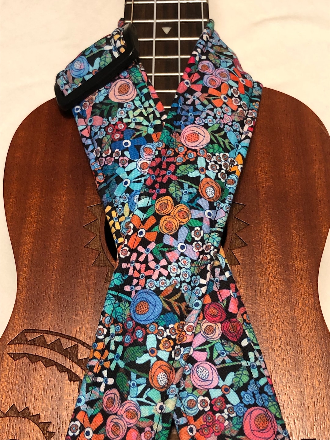Quilted Spring Garden Ukulele Strap: Handmade Vegan Uke Gurt - Etsy