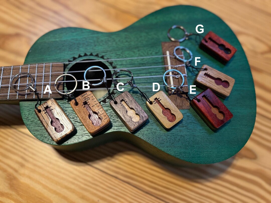 Ukulele Keychain Wood Keychain Handmade Keychain Bobble Ukulele ...