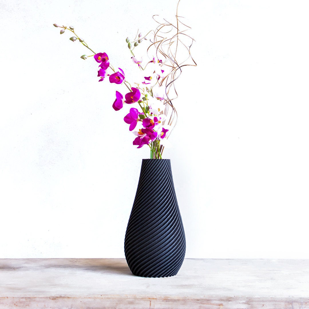 Modern 3D Printed Wood Plant Pot – Minimalist Indoor Vase – Eco ...