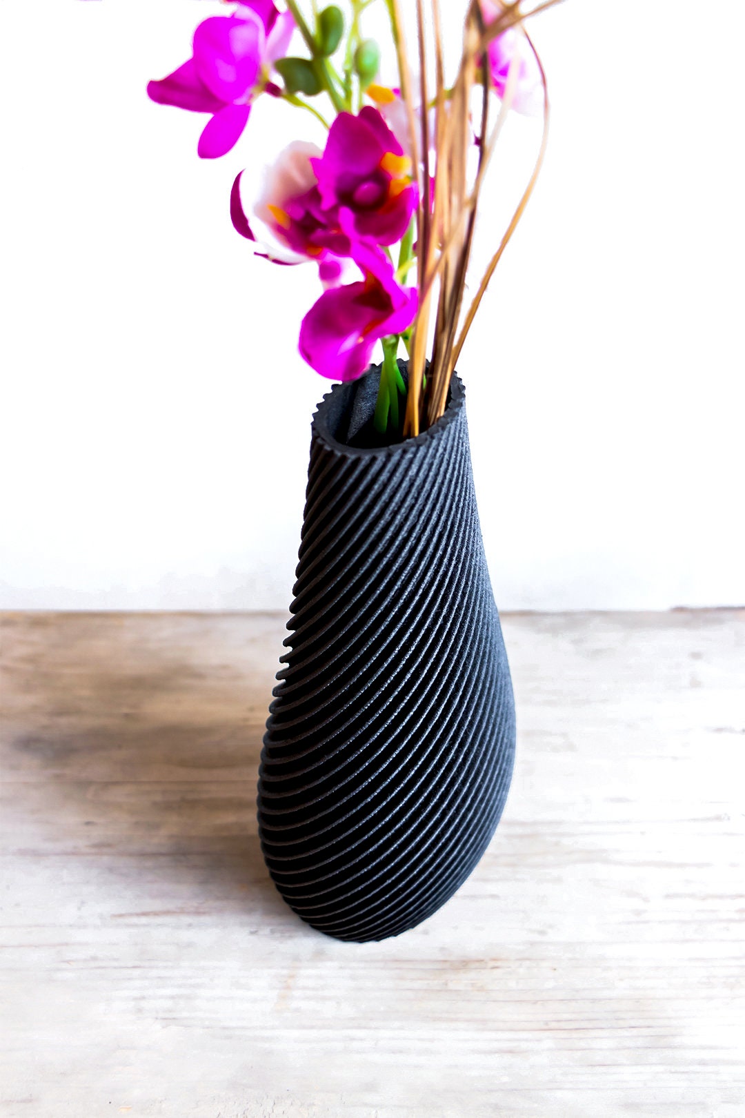 Modern 3D Printed Wood Plant Pot – Minimalist Indoor Vase – Eco ...
