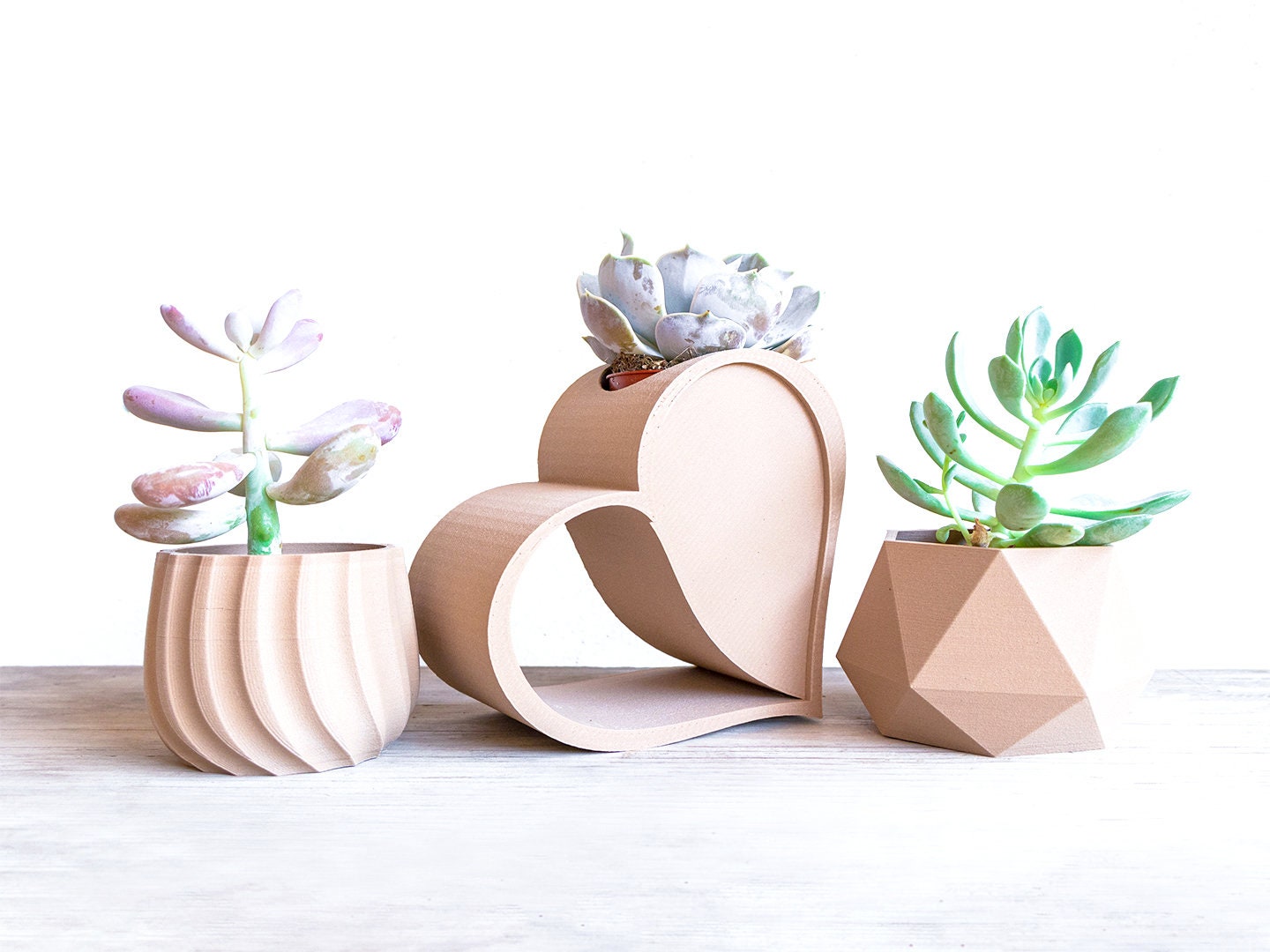 Lovely Plant Pot Heart Wood Heart Succulent Mothers Day | Etsy