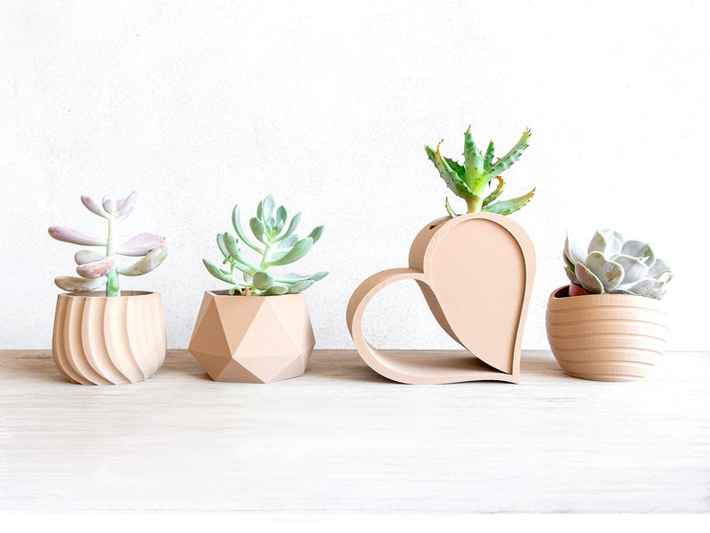 Lovely Plant Pot Heart Wood Heart Succulent Mothers Day | Etsy