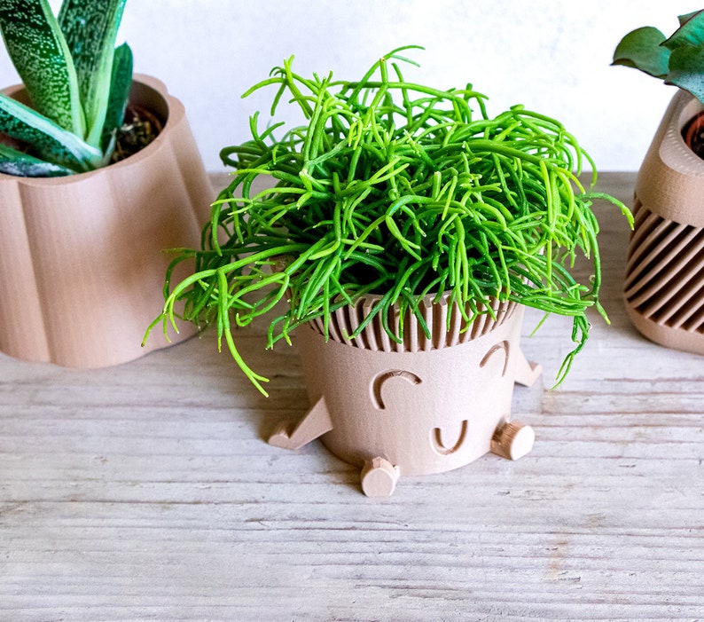 Cute Plant Pot Set of 3 Cute Planter Original Cache Pot | Etsy