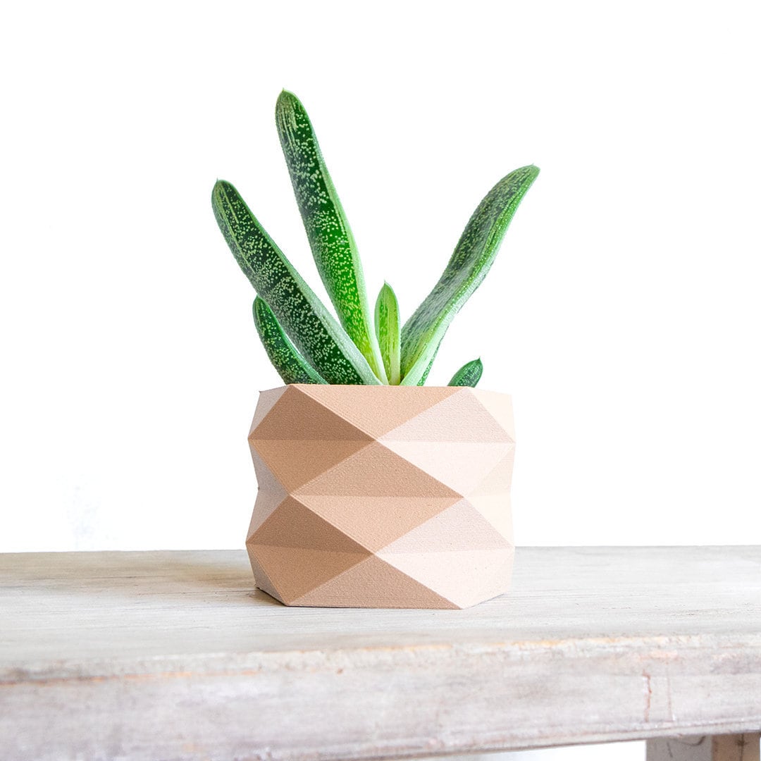Origami Wood Plant Pot Succulent Cache Pot Wood Succulent | Etsy
