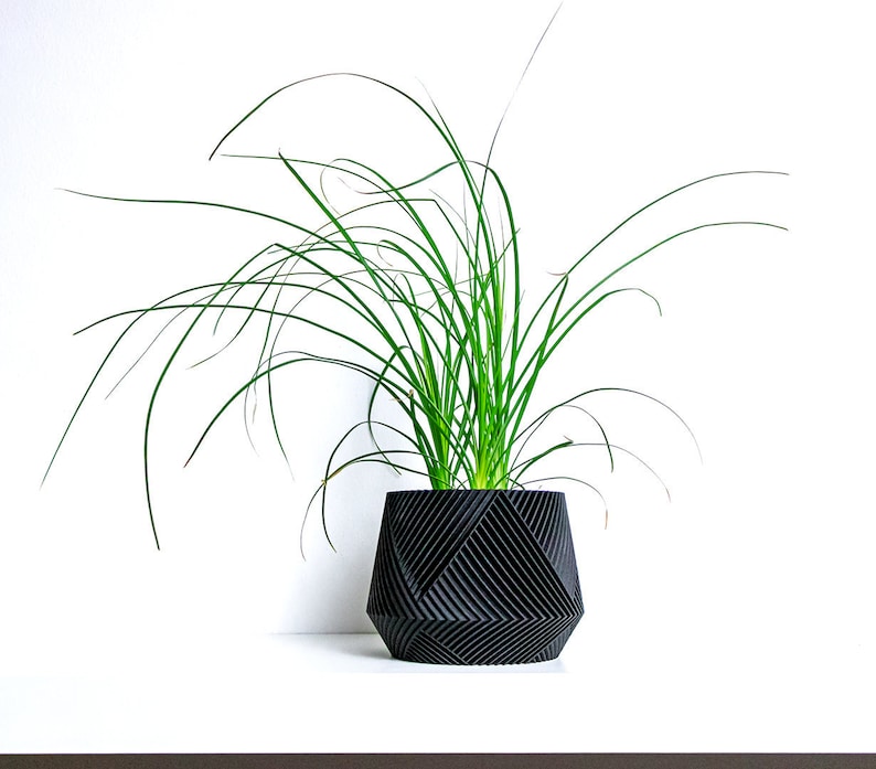 Black Plant Pot Indoor Planter Original Cache Pot Plant | Etsy