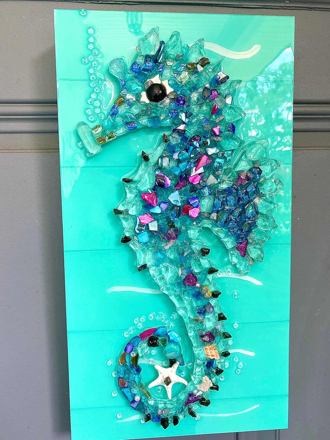 Sea Glass Seahorse Large/ Left Profile - Etsy