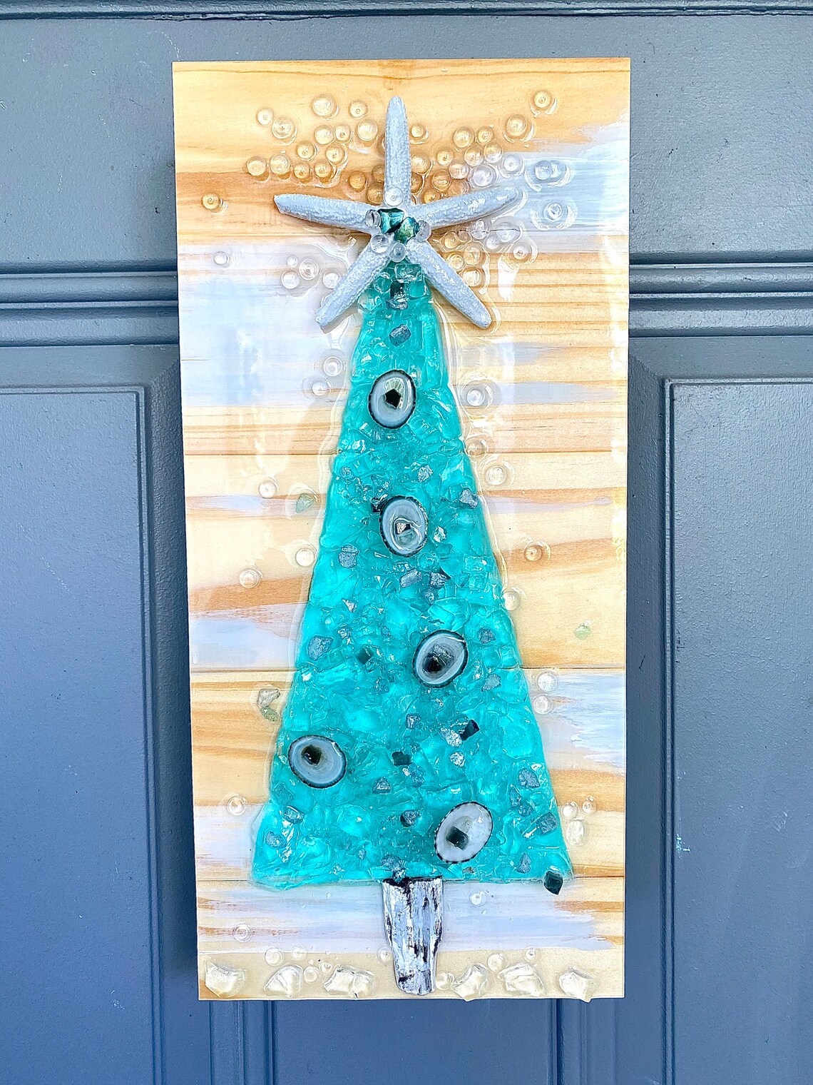 Aqua Christmas Tree by the Sea - Etsy