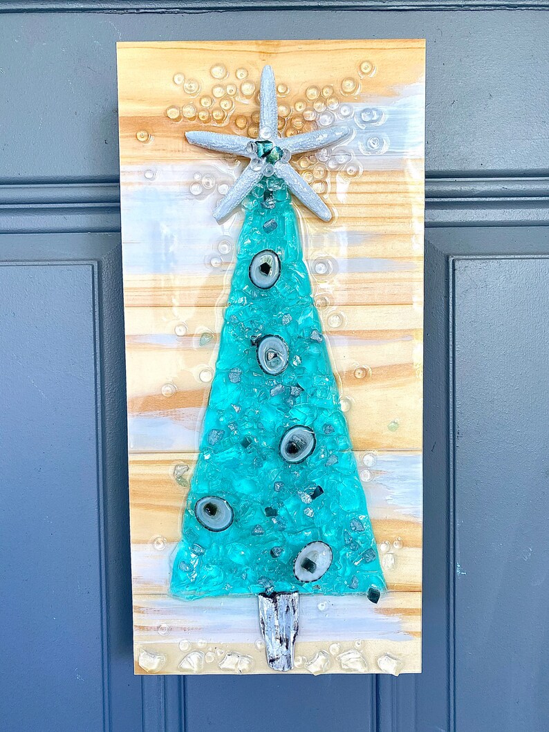 Aqua Christmas Tree by the Sea - Etsy