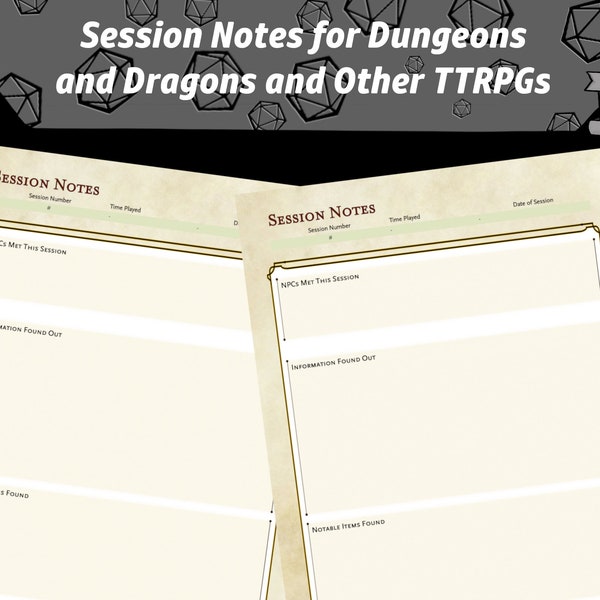 Session Notes - Etsy