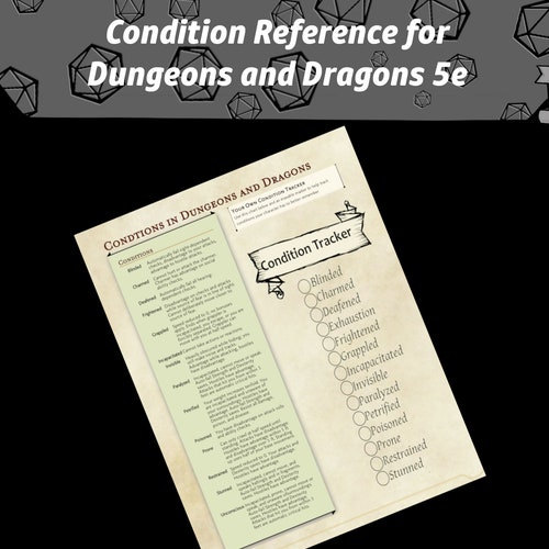 Dnd Reference Sheets for D&D 5e Dungeons and Dragons Digital - Etsy