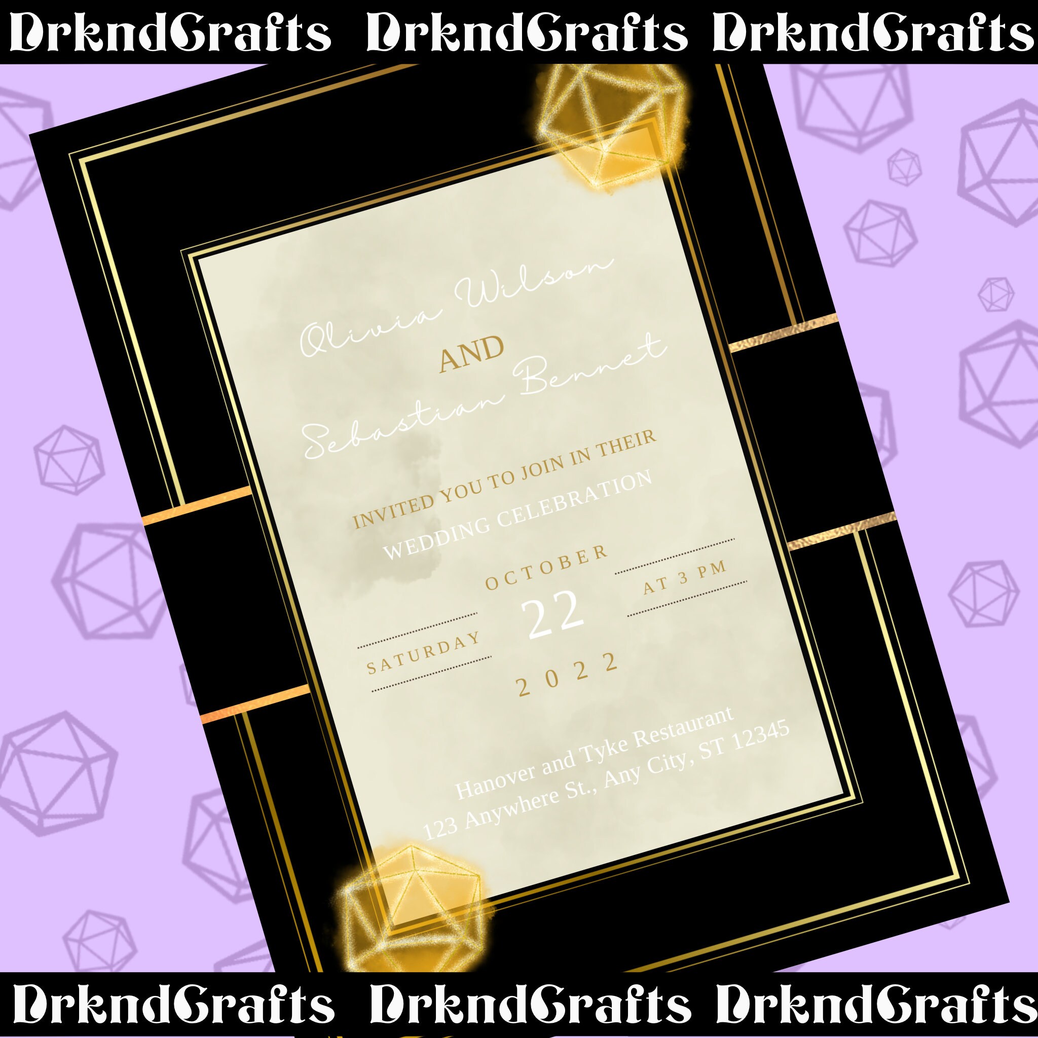 Wedding Invitation Design for Dungeons and Dragon Players, Save the ...