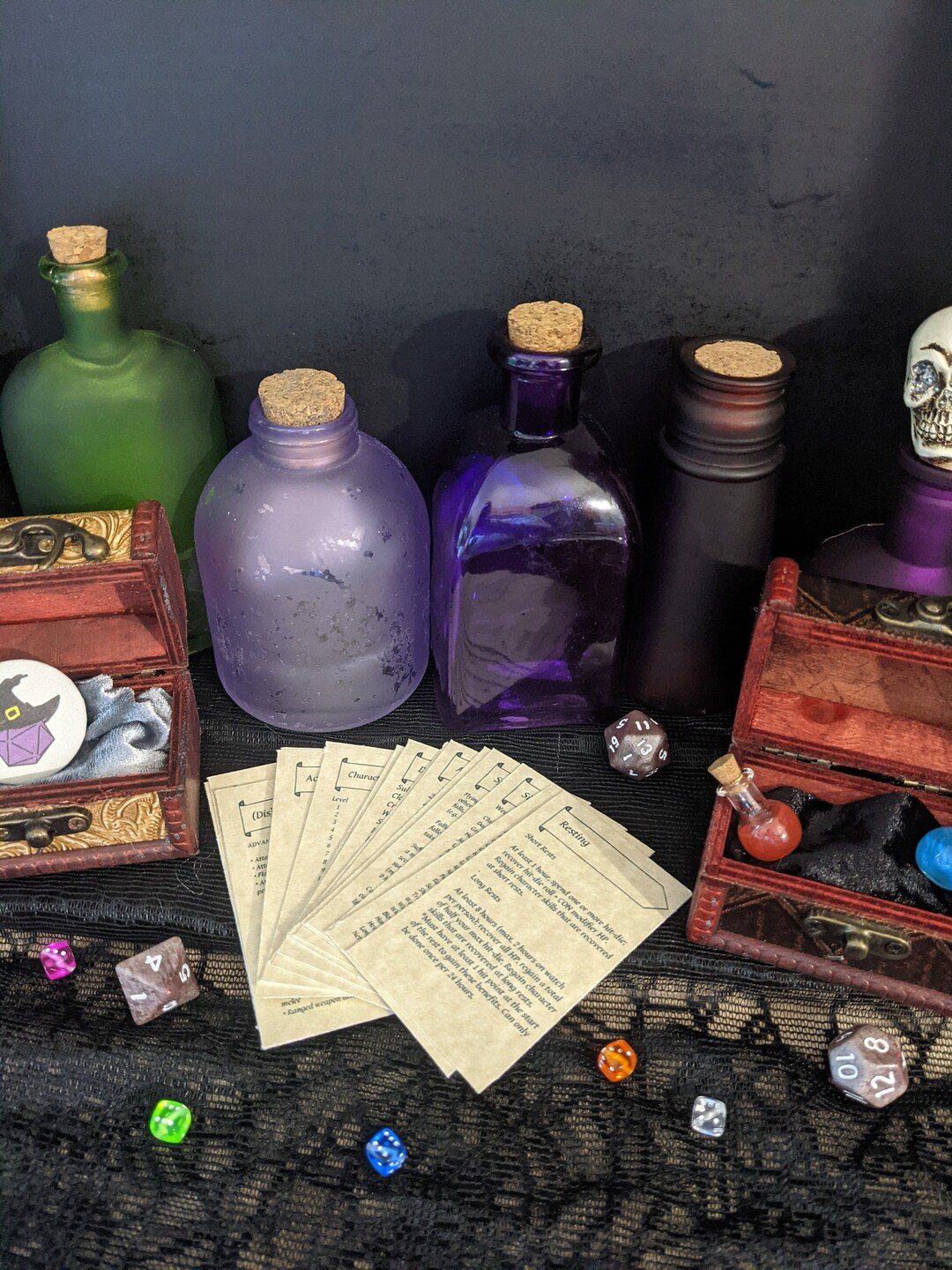 D&D Standard Reference Cards on Parchment Style Cardstock 5e, Dungeons ...