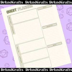 Dungeons and Dragons Planner for Dnd Sessions, Dnd Quest Planner for ...