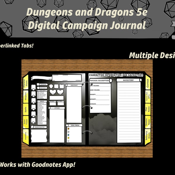 Dnd Character Sheet Light - Etsy