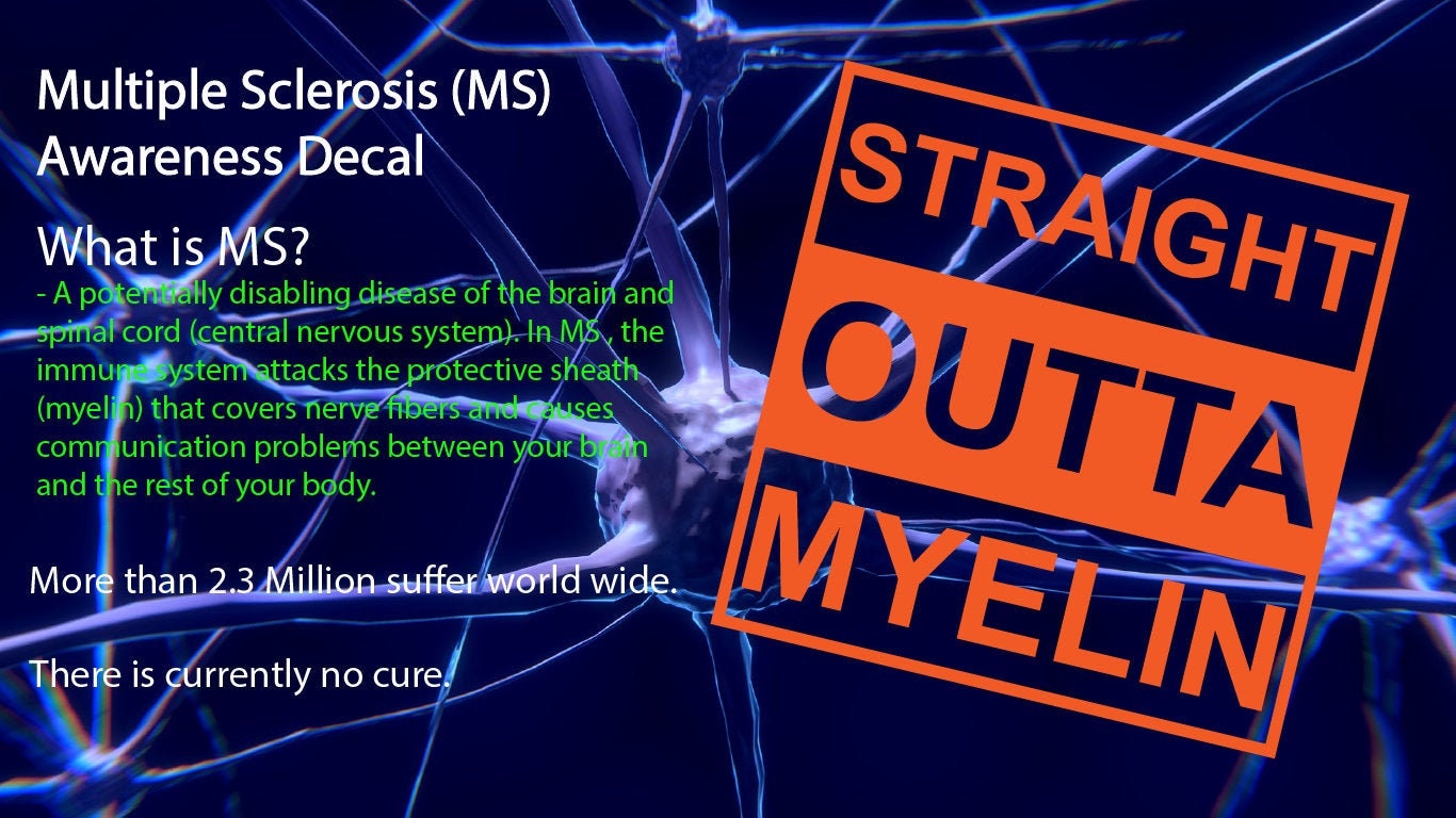Multiple Sclerosis MS Awareness Myelin Nerve Sticker Vinyl Decal for ...